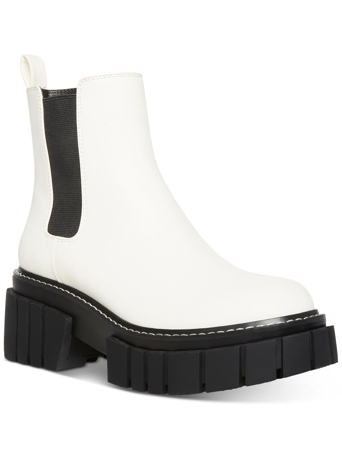 Madden Girl Womens Pheobe Faux Leather Lug Sole Chelsea Boots - Walmart.com