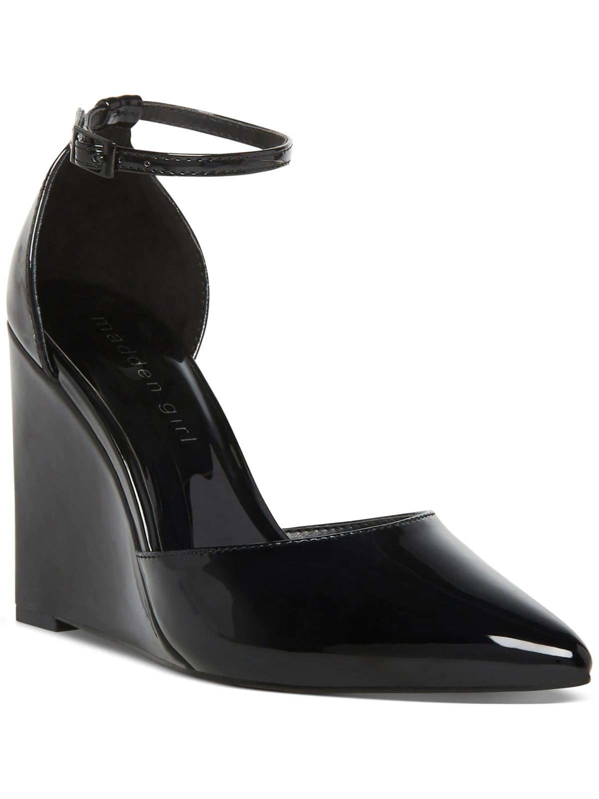 Madden Girl Womens Standout Patent Pointed Toe Wedge Heels - Walmart.com