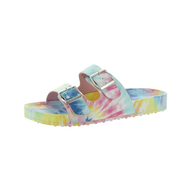 Madden Girl Womens Teddy Tie Dye Slip On Footbed Sandals - Walmart.com