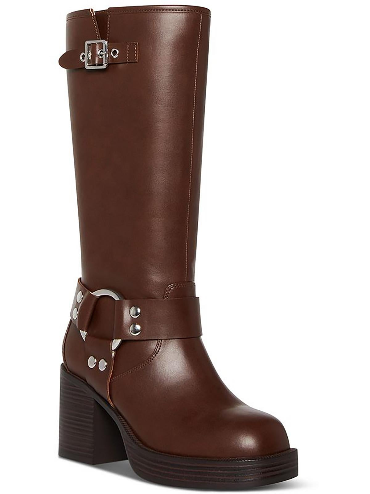 Madden Girl Womens Touring Tall Faux Leather Knee-High Boots - Walmart.com