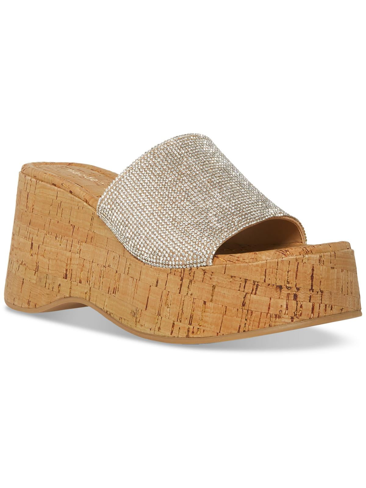 Madden Girl Womens Zahara-R Textured Dressy Wedge Sandals - Walmart.com