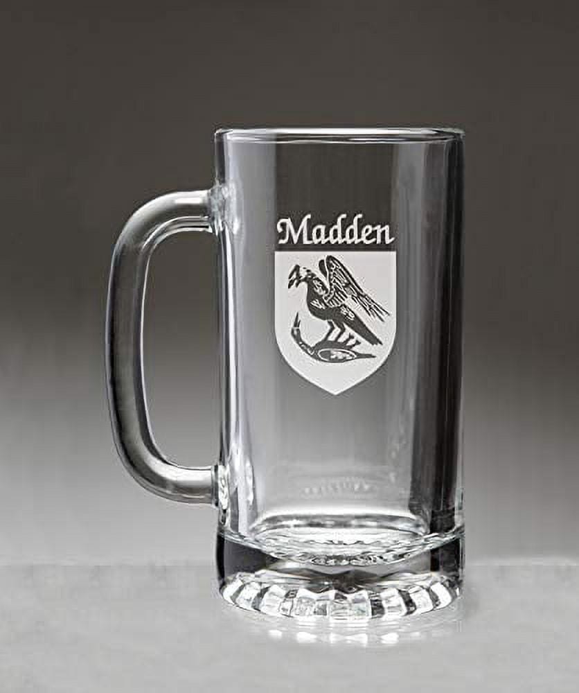 Madden Irish Coat of Arms Glass Beer Mug (Sand Etched) - Walmart.com