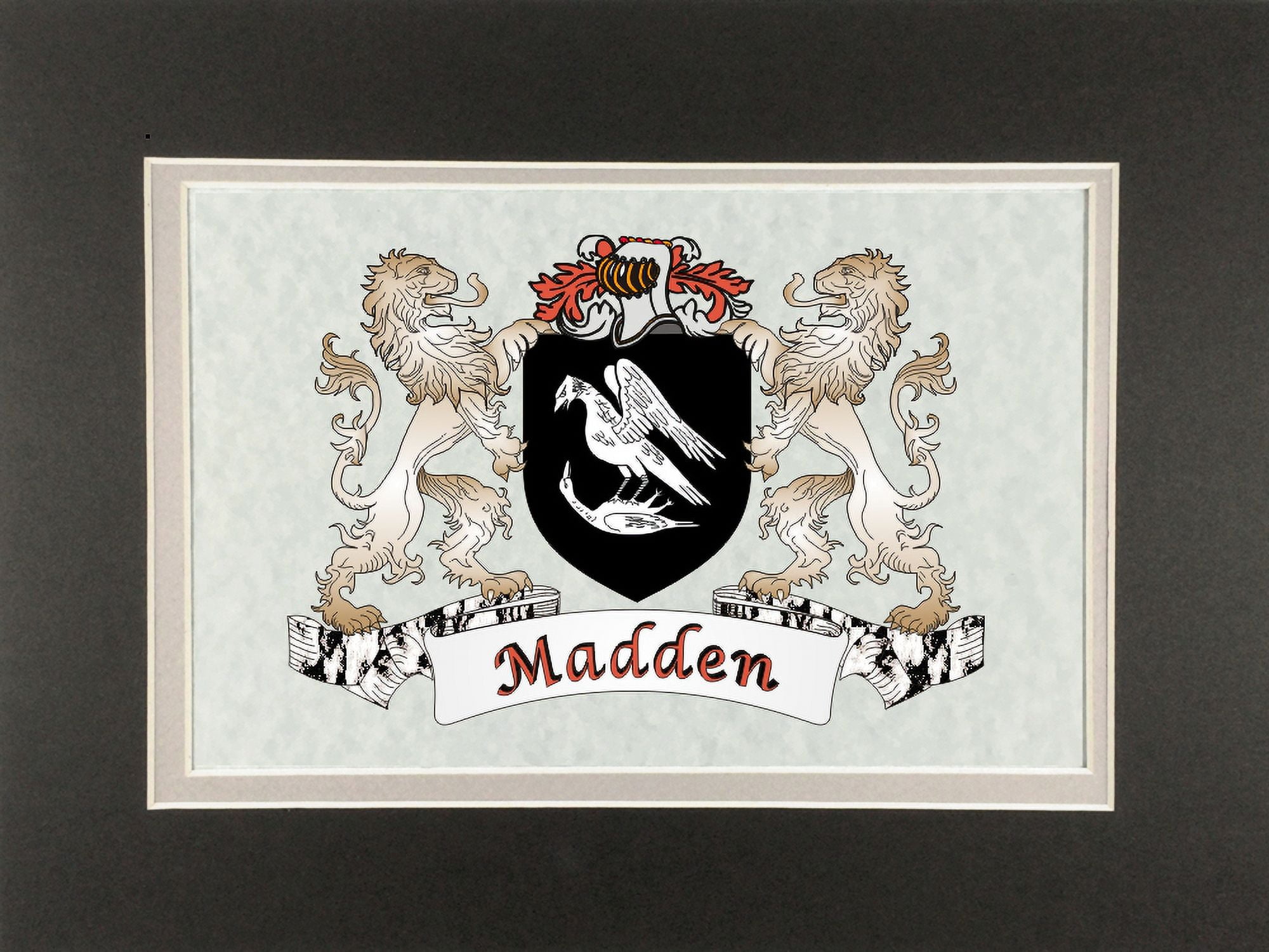 Madden Irish Coat of Arms Print - Frameable 9" x 12" - Walmart.com