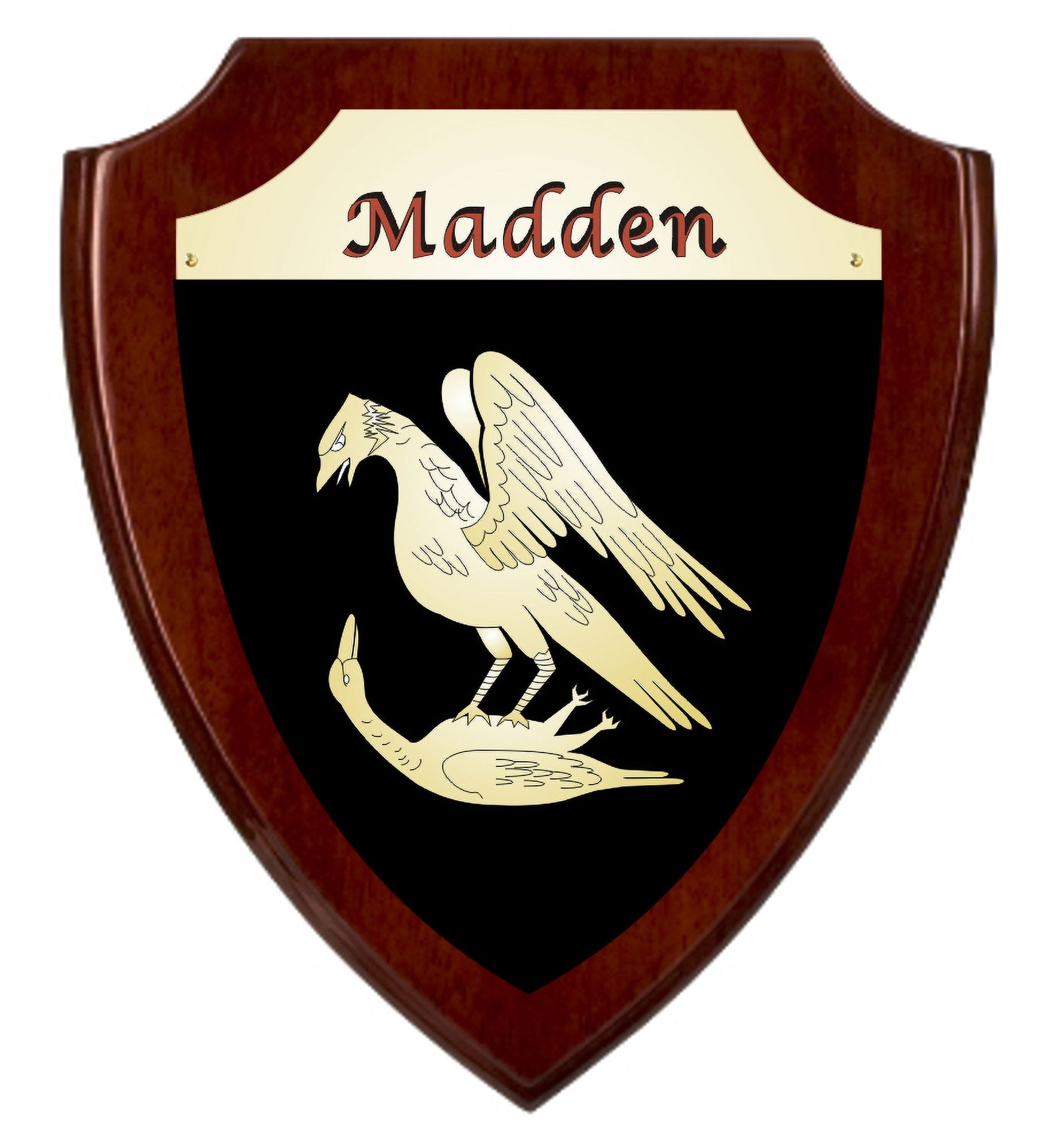Madden Irish Coat of Arms Shield Plaque - Rosewood Finish - Walmart.com