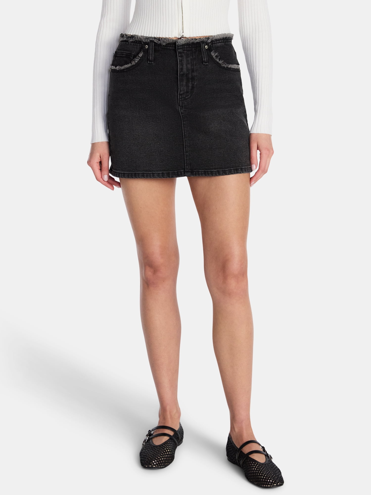 Madden NYC Women's Fray Mini Skirt, Sizes XXS-XXL - Walmart.com