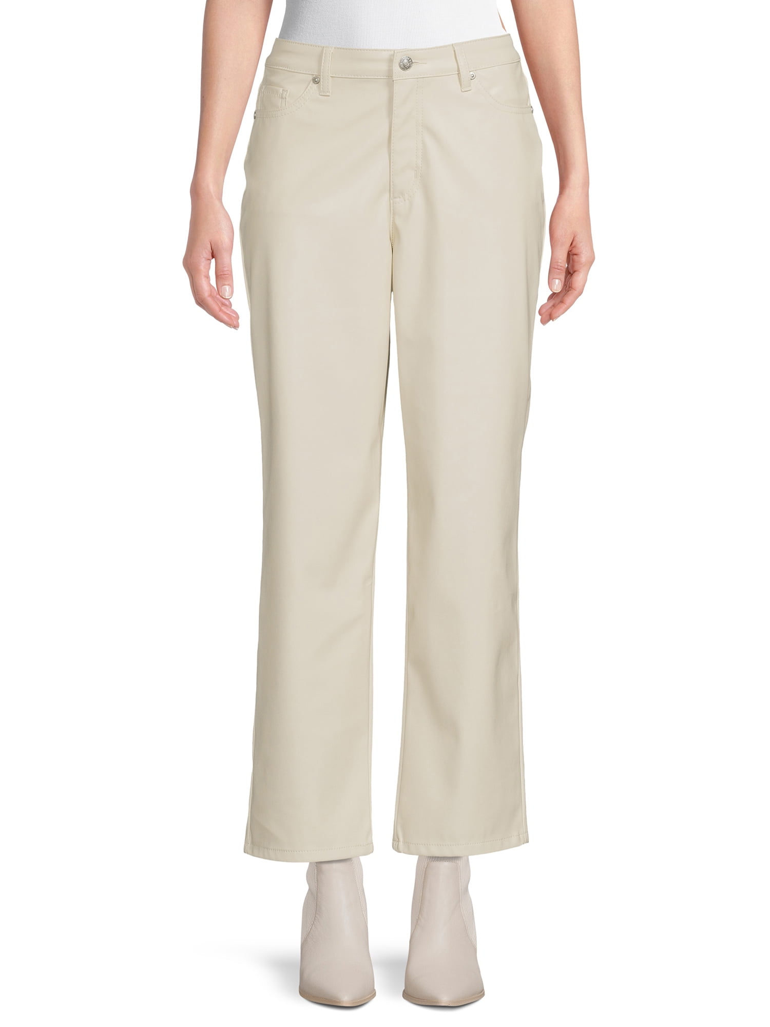 Madden NYC Junior's Faux Leather Dad Pants - Walmart.com
