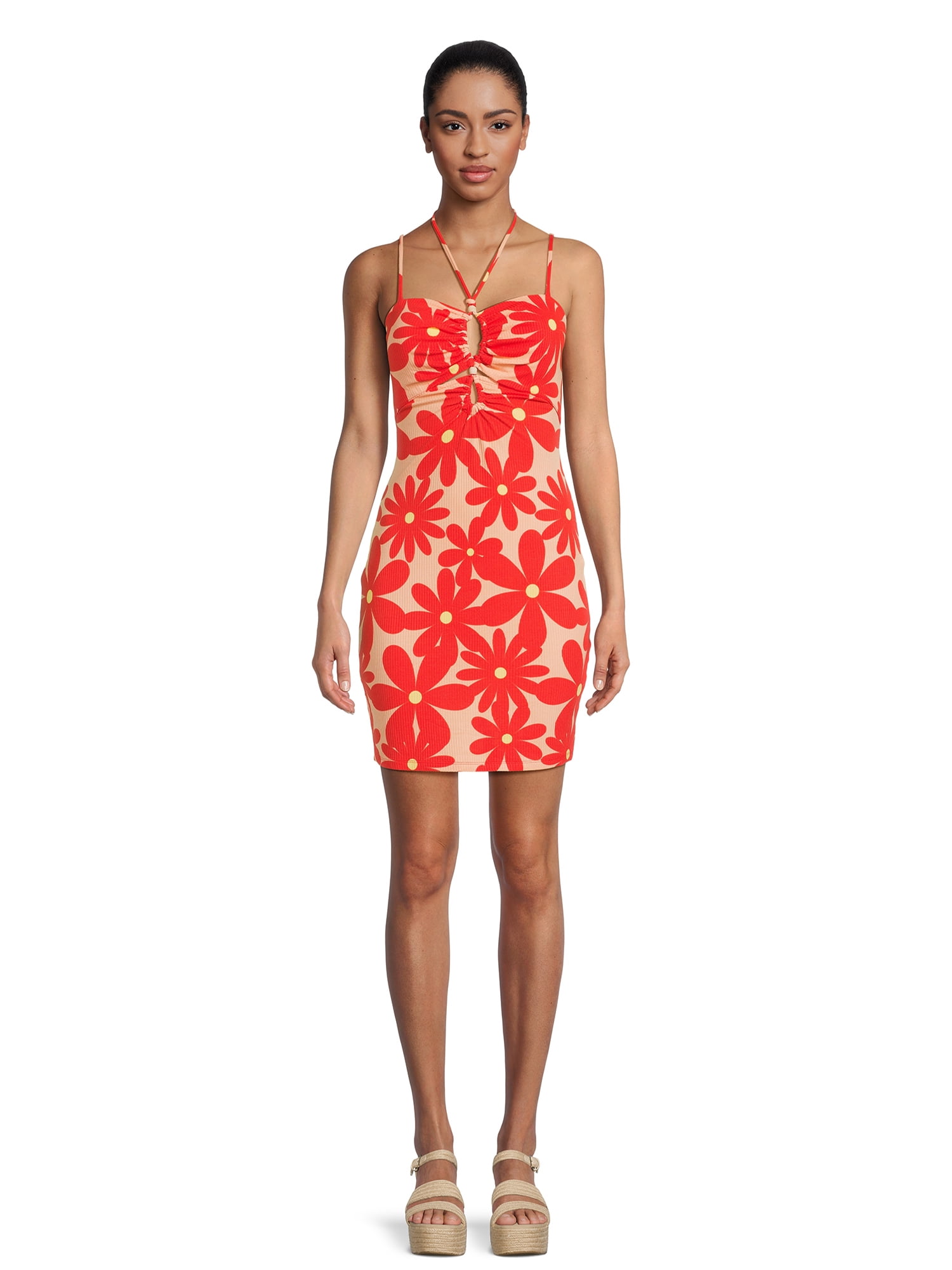 Madden NYC Cut-Out Halter Dress - Juniors XS-2XL - Walmart.com