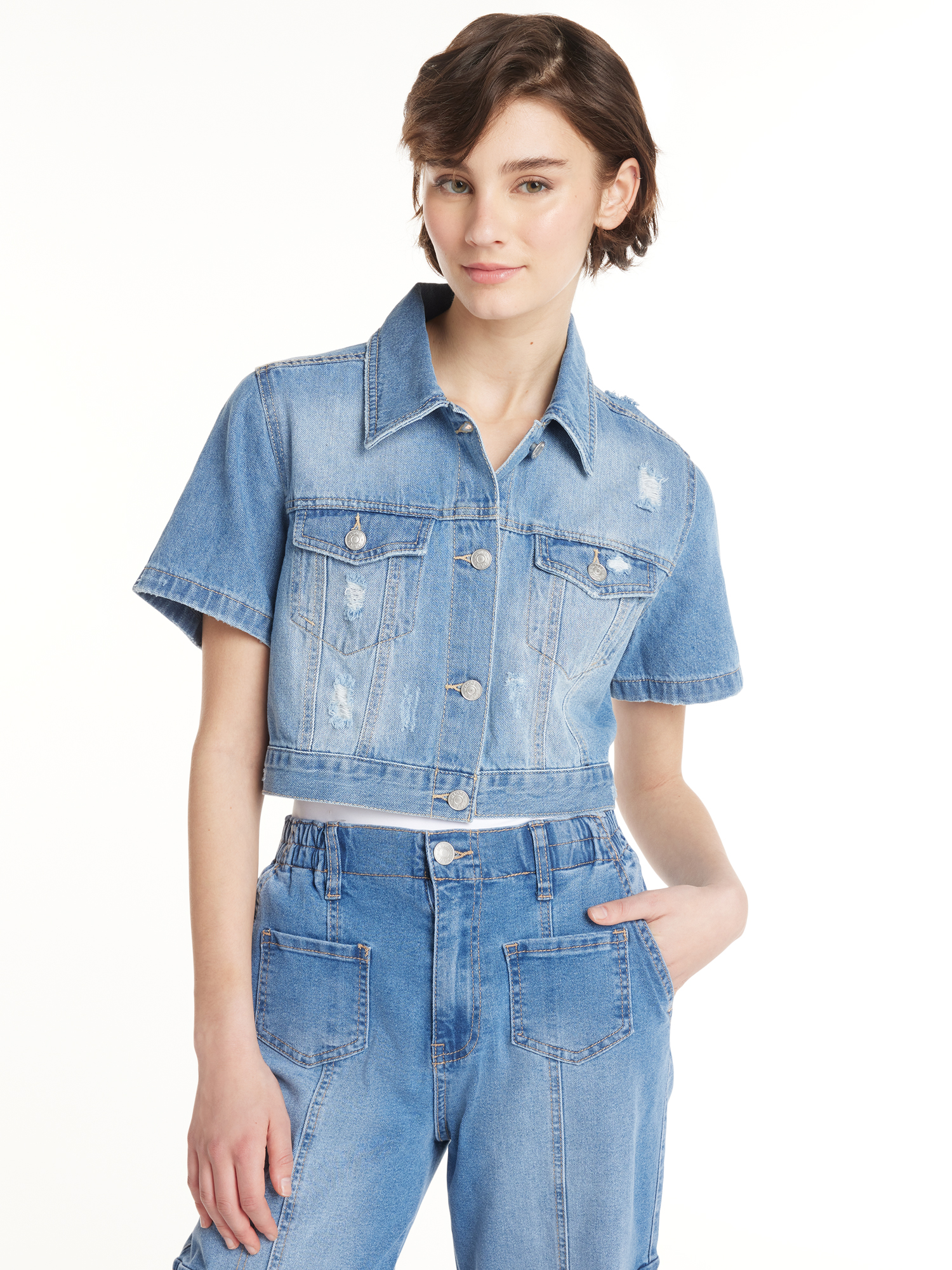 Time and Tru Women's Denim Jacket, Sizes XS-XXXL - Walmart.com