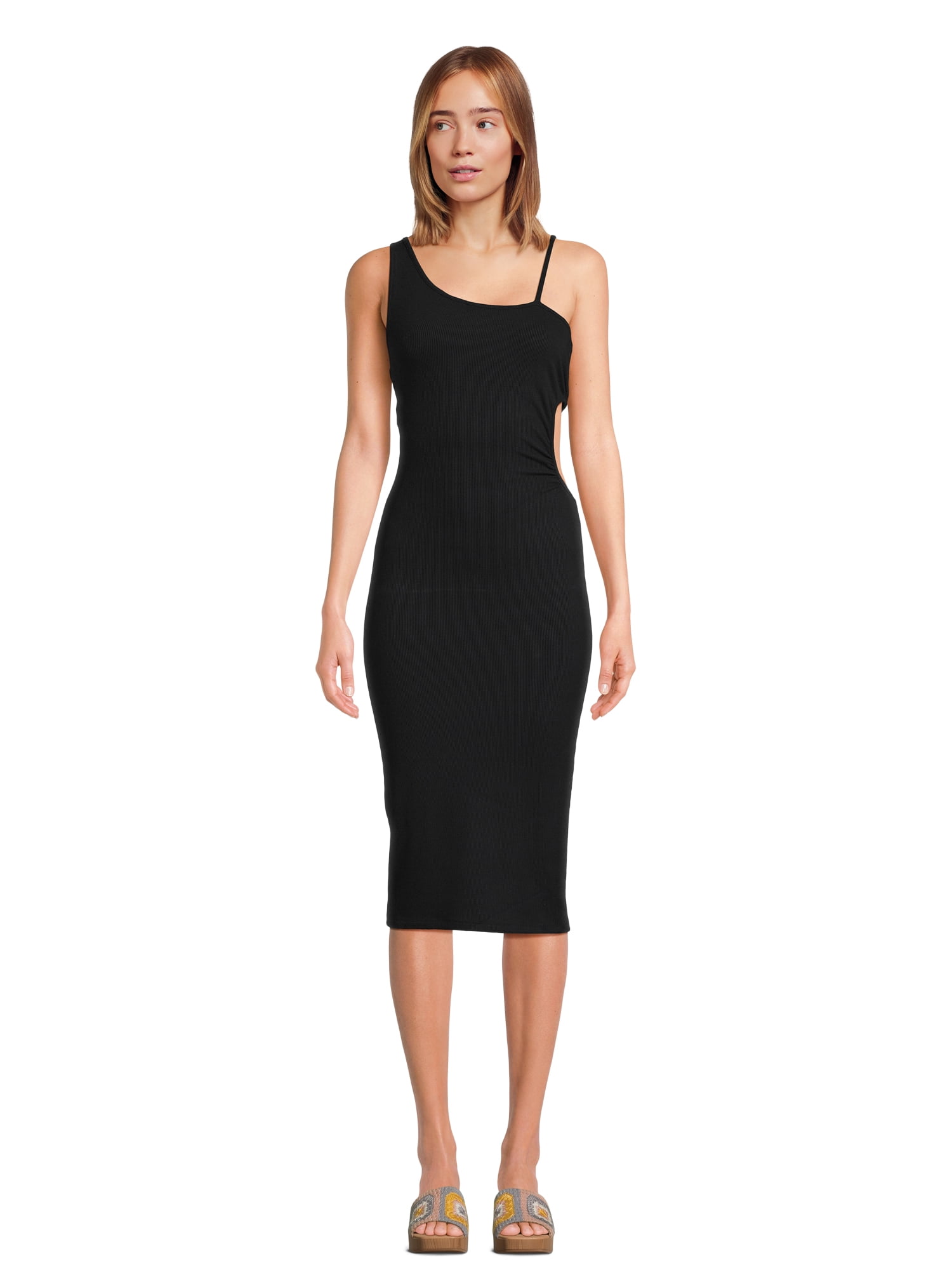 Madden NYC Juniors Plus Midi Dress with Side Cutout, Lightweight ...