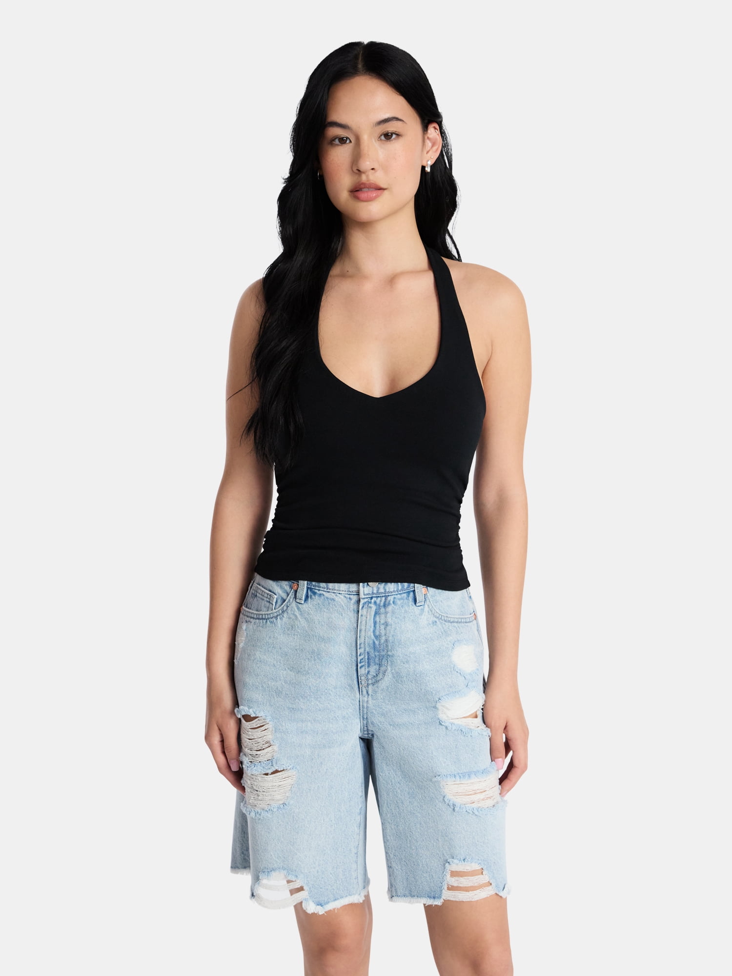 Madden NYC Women’s Sleeveless Halter Top, Sizes XXS-XXL - Walmart.com