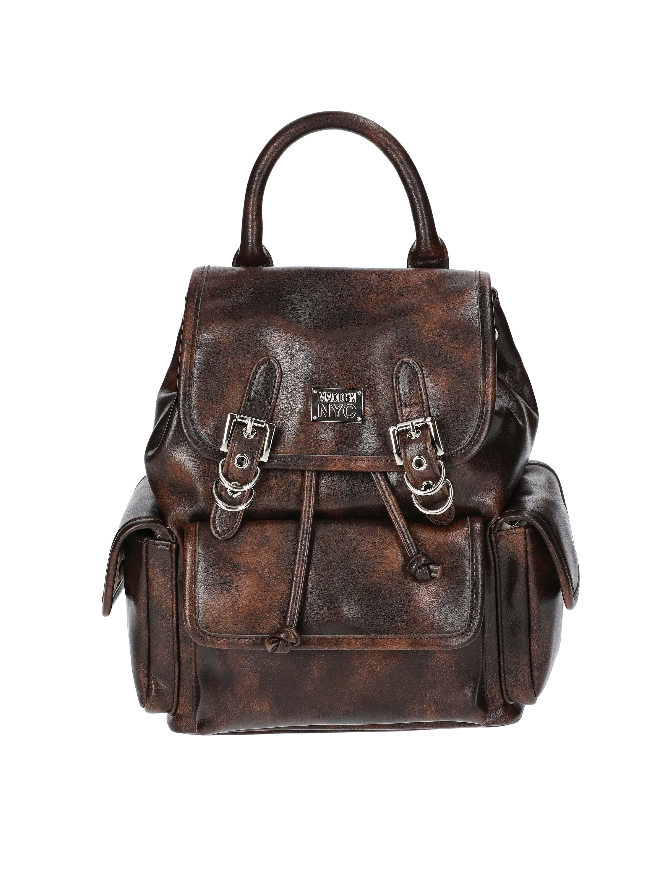 Madden NYC Women's Buckle Flap Backpack, Brown - Walmart.com