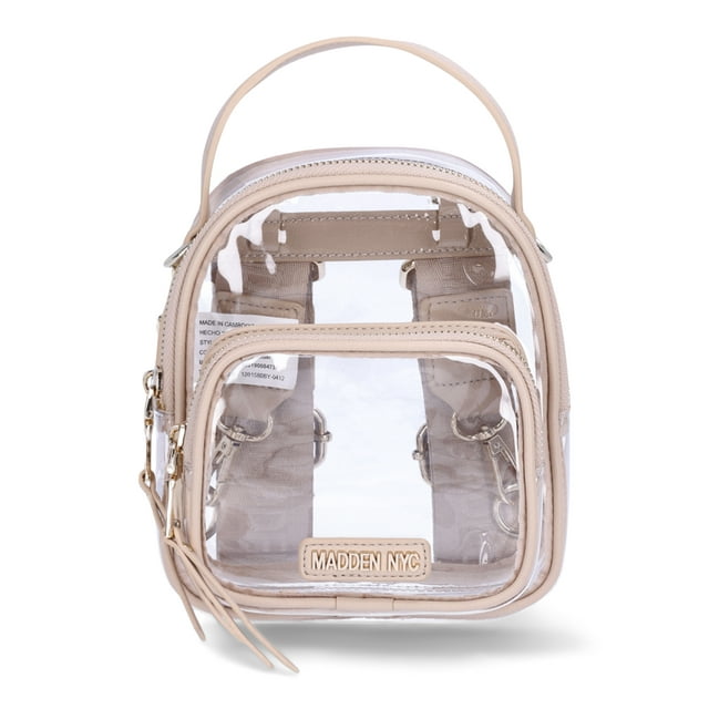 Madden NYC Women’s Clear Mini Convertible Backpack, Khaki - Walmart.com