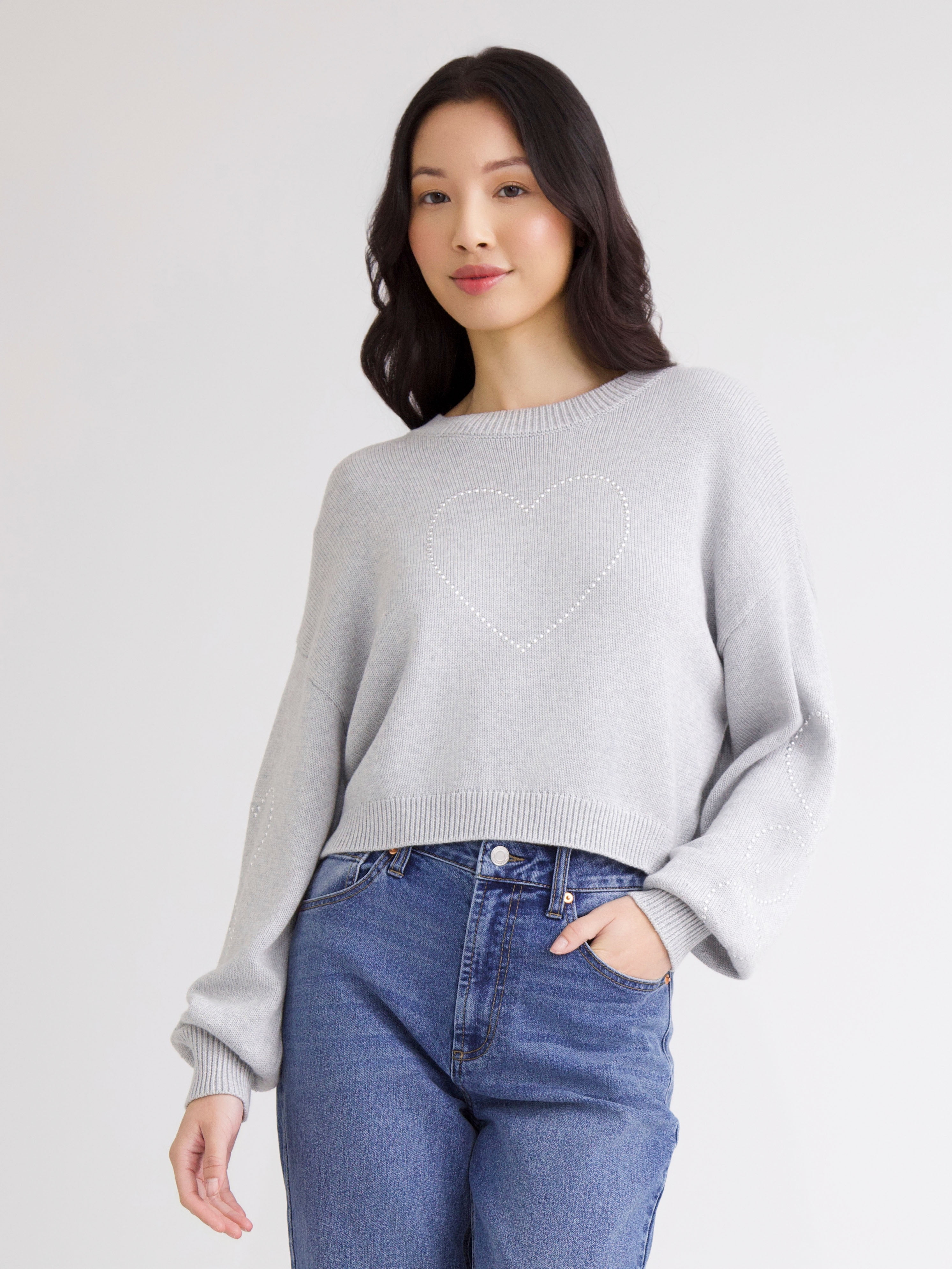 Madden NYC Women's Cropped Sweater, Midweight, Sizes XXS-XXL - Walmart.com