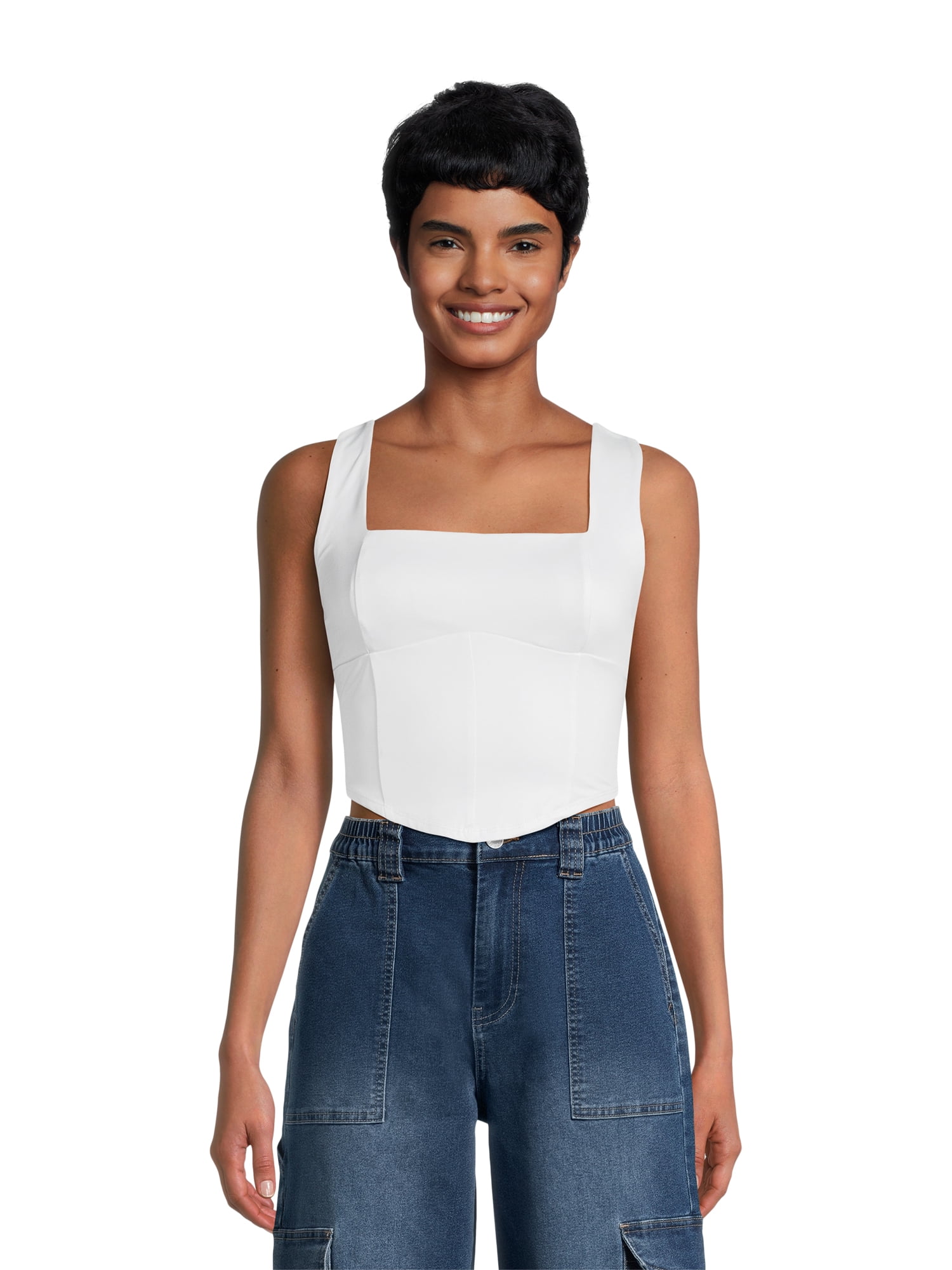 Madden NYC Women's Double Layer Corset Top - Walmart.com