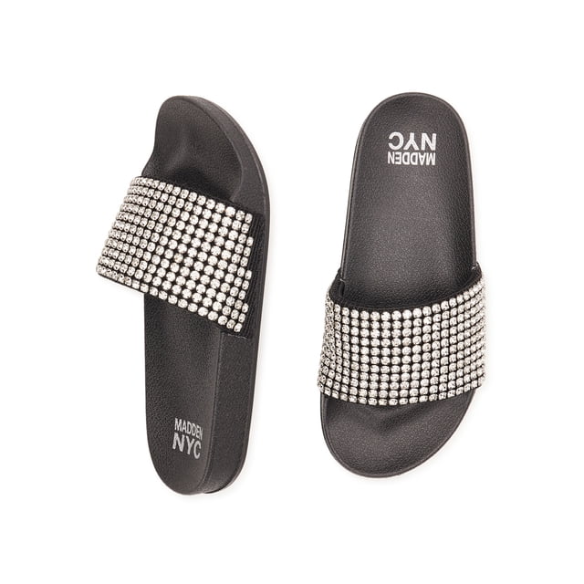 Madden NYC Women's Embellished Slide Sandals - Walmart Business Supplies