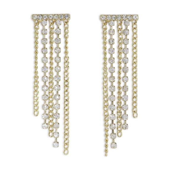 Madden NYC Women's Gold Tone Western Chain Fringe Earrings - Walmart.com
