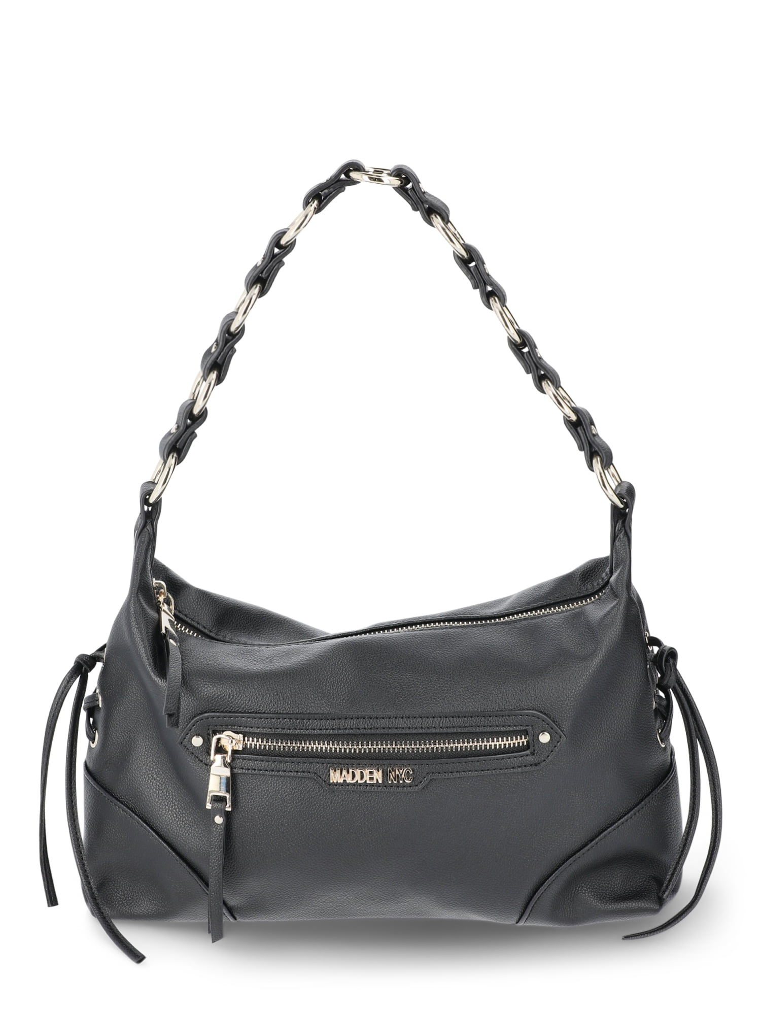 Madden NYC Women's Grommet Shoulder Handbag, Black - Walmart.com