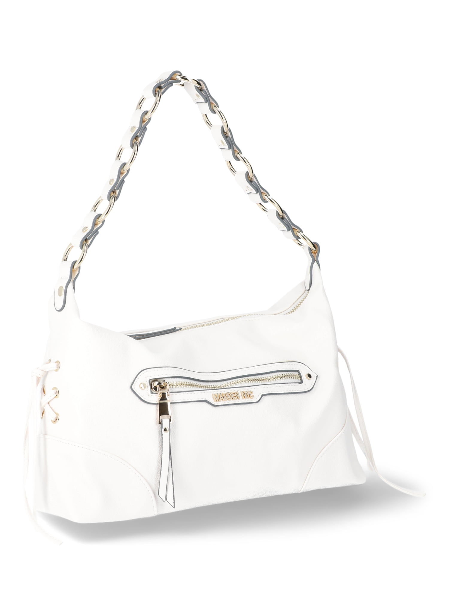 Madden NYC Women's Grommet Shoulder Handbag, Ivory - Walmart.com