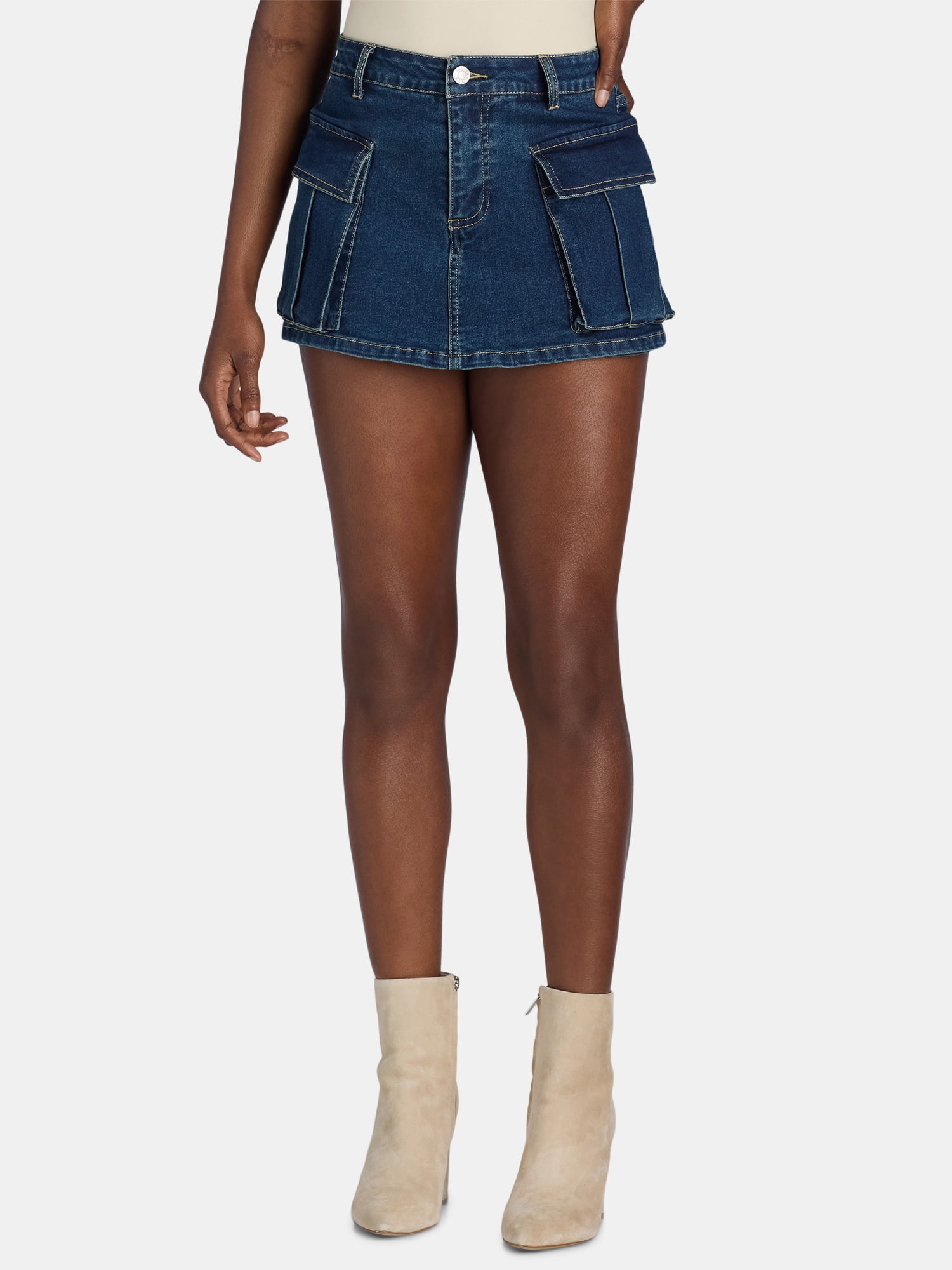Madden NYC Women’s Mini Cargo Skort, Sizes XXS-XXL - Walmart.com