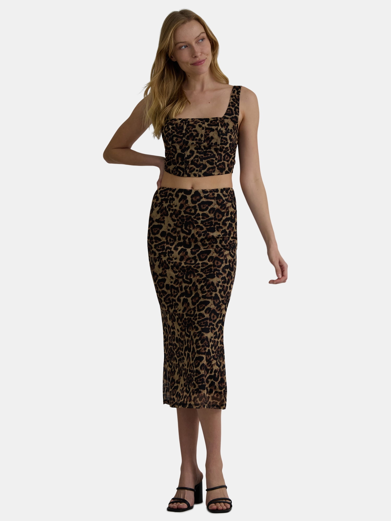 Madden NYC Women's Lace Back Top and Midi Skirt Set, 2-Piece, Sizes XXS ...