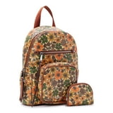 Madden NYC Women's Mini Quilted Zip Backpack Yellow Plaid - Walmart.com