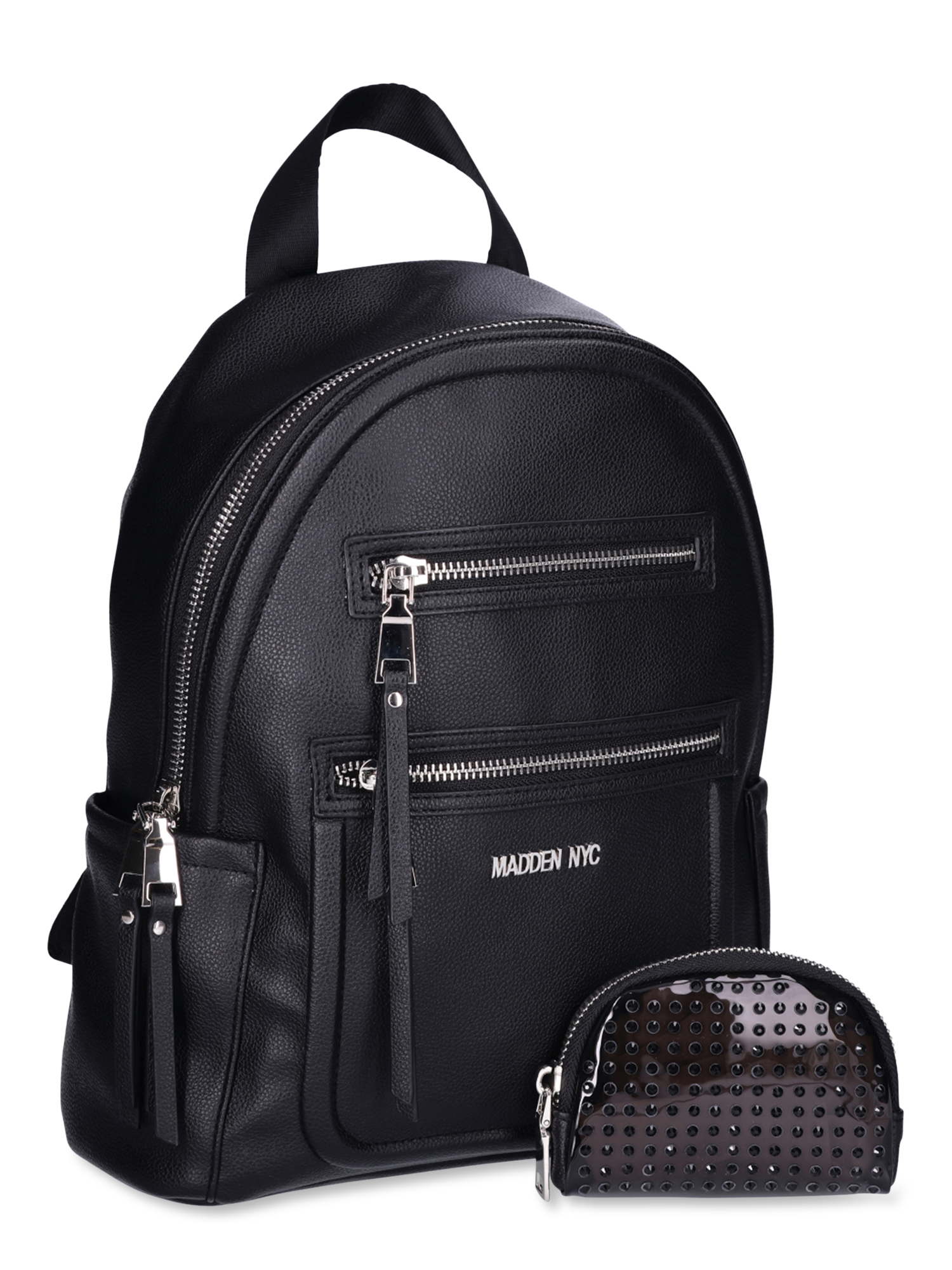 Madden NYC Women's Mini Backpack with Pouch, Black - Walmart.com