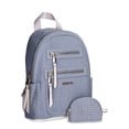 Madden NYC Women's Mini Backpack with Embellished Pouch, Denim ...