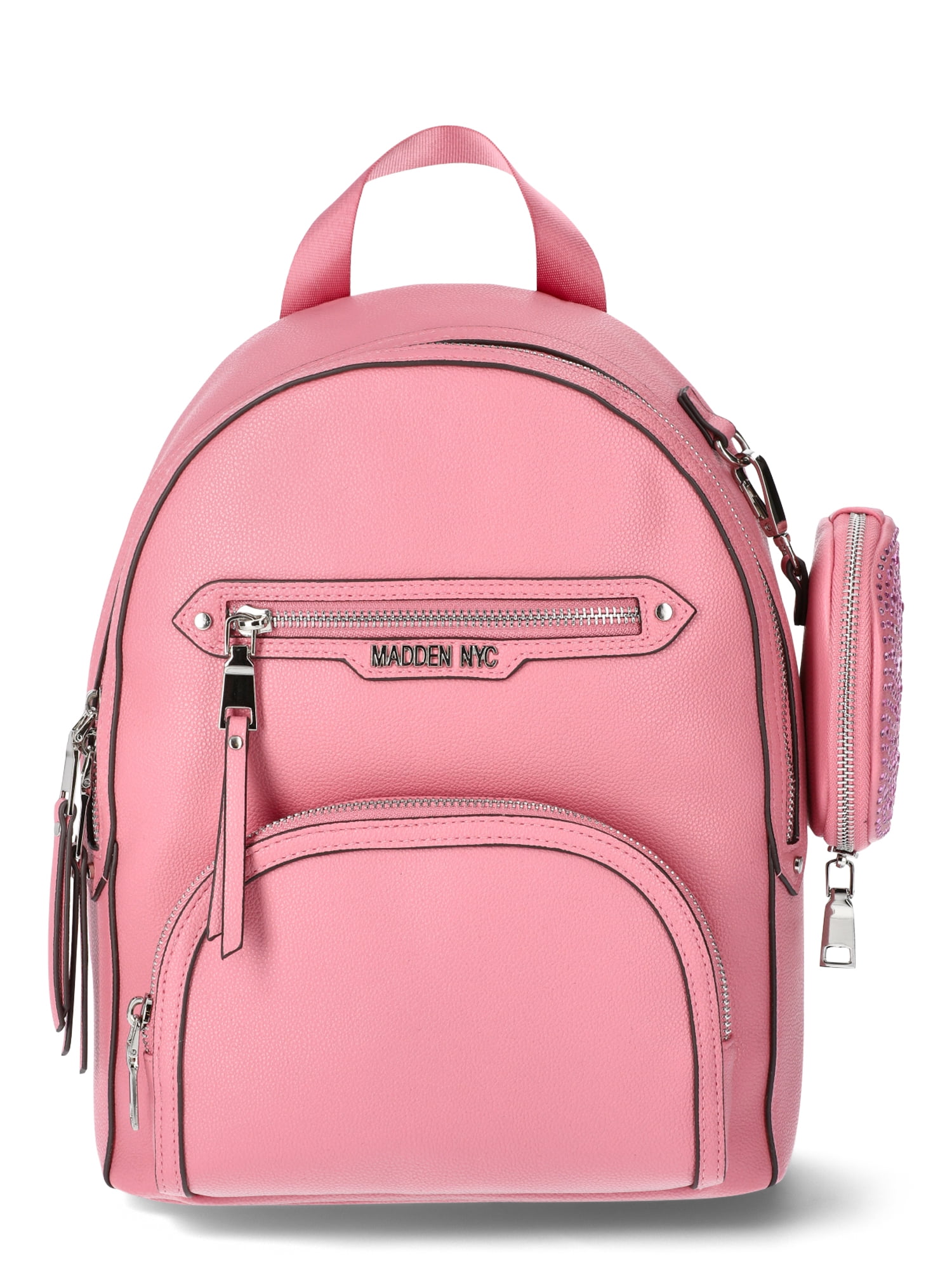 Madden NYC Women's Mini Backpack with Embellished Pouch, Pink Mauve ...