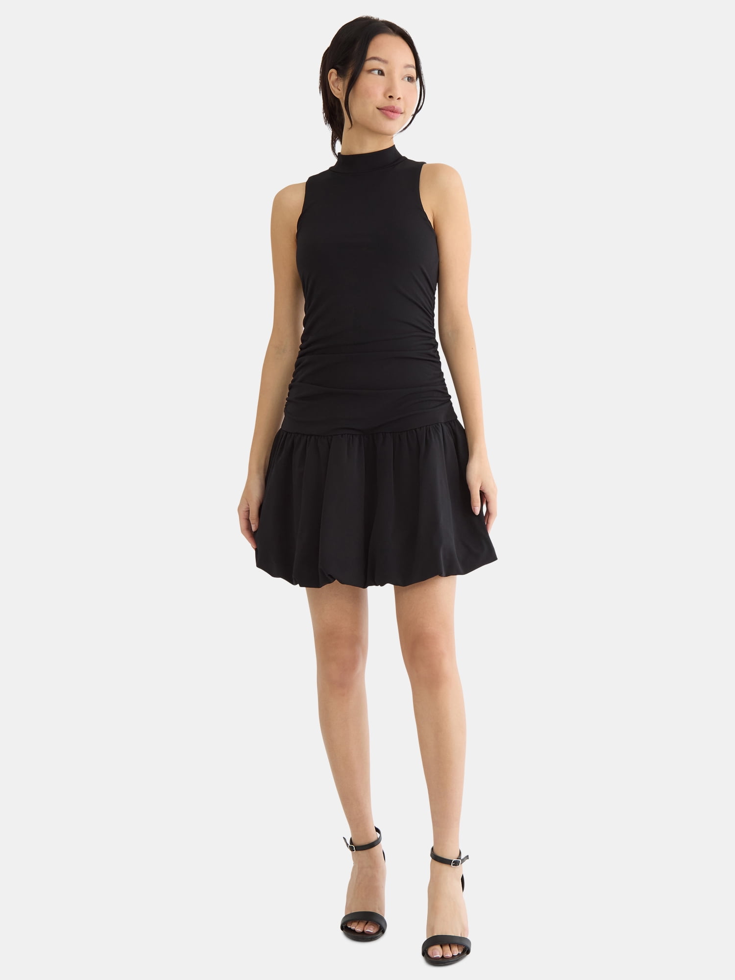 Madden NYC Women's Mock Neck Bubble Dress - Walmart.com