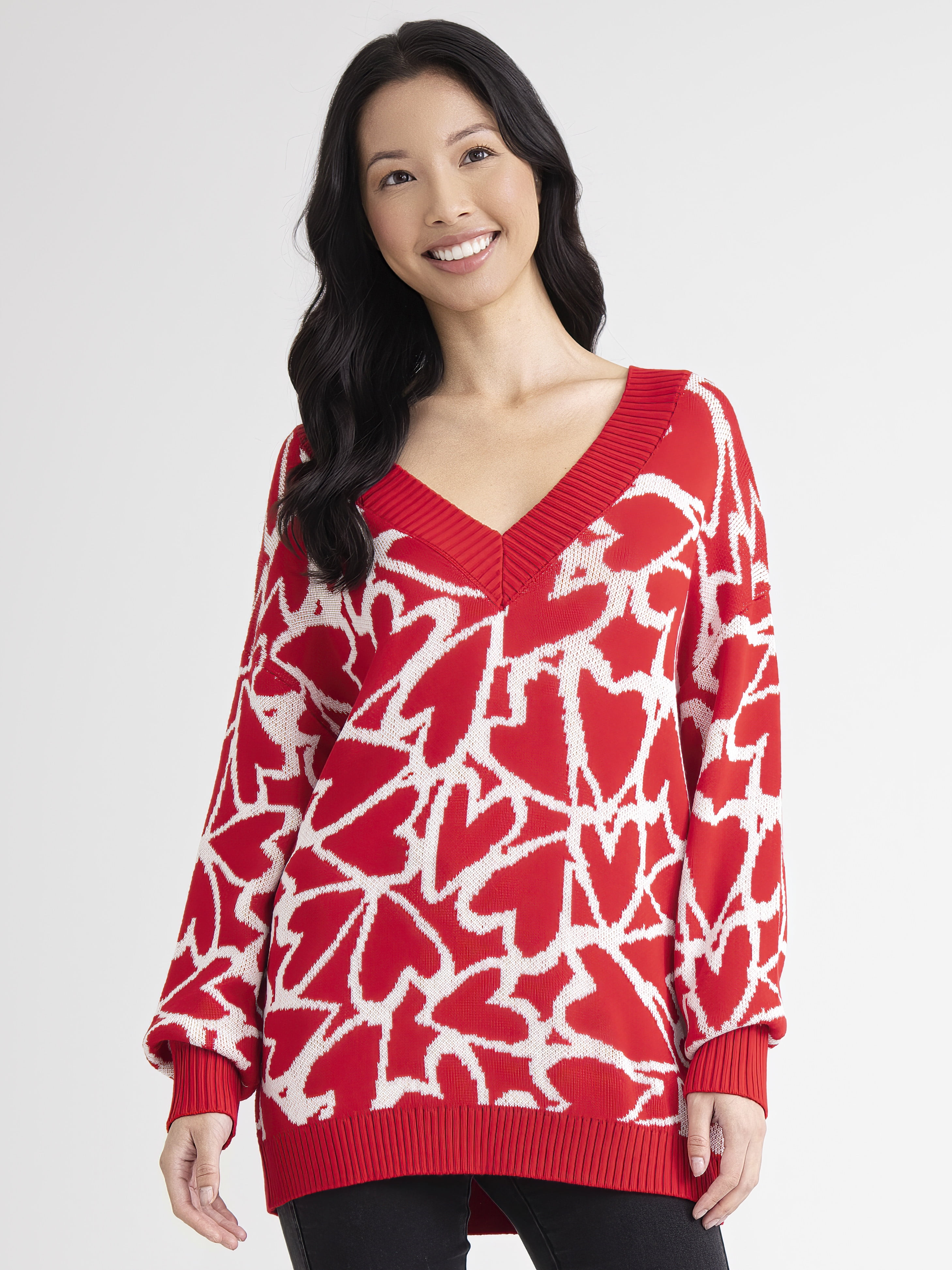 Madden NYC Women's Oversized Sweater, Midweight, Sizes XXS-XXL ...