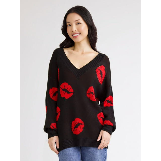 Madden NYC Women's Oversized Sweater, Midweight, Sizes XXS-XXL ...