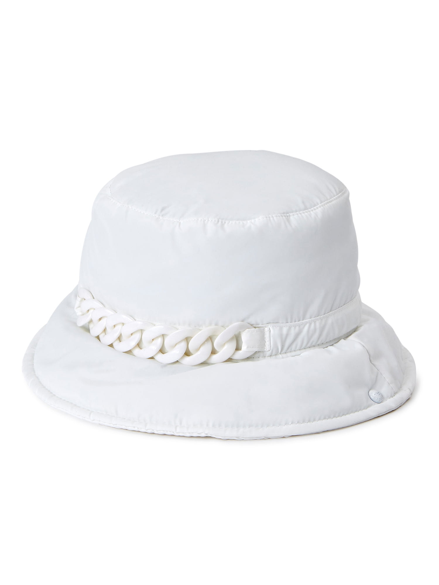 Madden NYC Women’s Puffer Bucket Hat with Chain Detail - Walmart.com