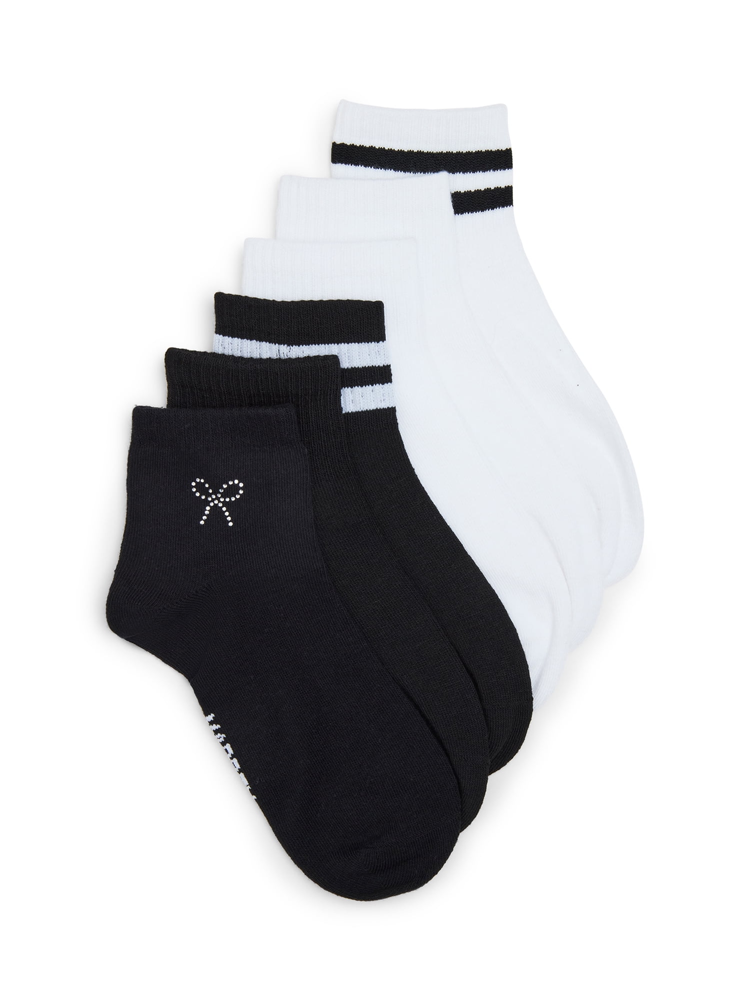Madden NYC Women's Quarter Sock, 6-Pack, Fits Shoe Size 5-10 - Walmart.com