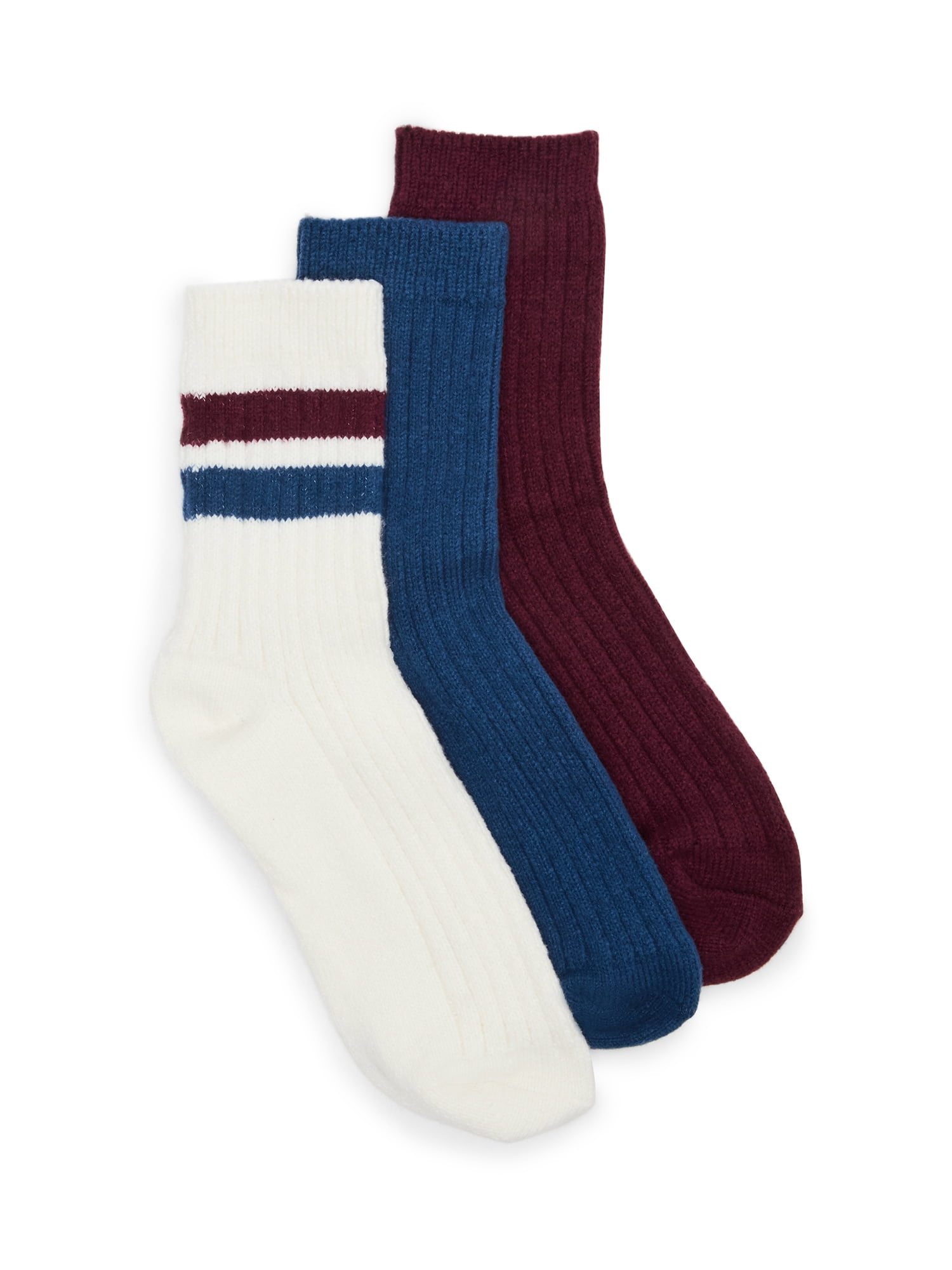 Madden NYC Women's Shortie Boot Socks, 3-Pack, Fits Shoe Size 5-10 ...