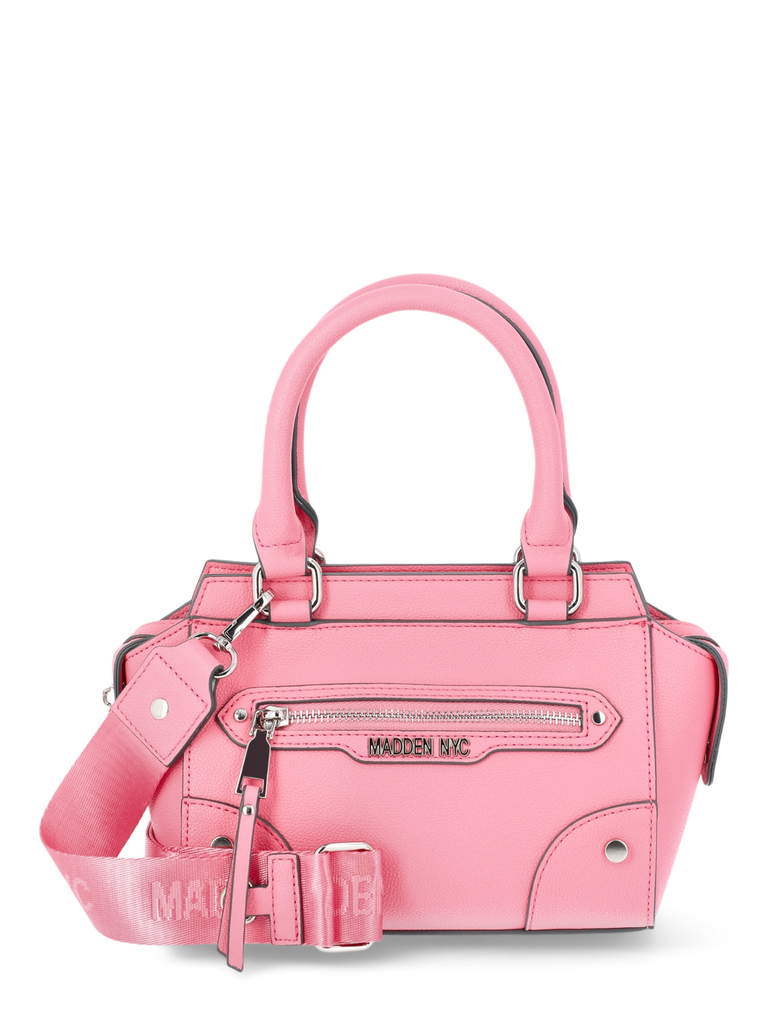 Madden NYC Women's Structured Double Handle Handbag, Coral - Walmart.com