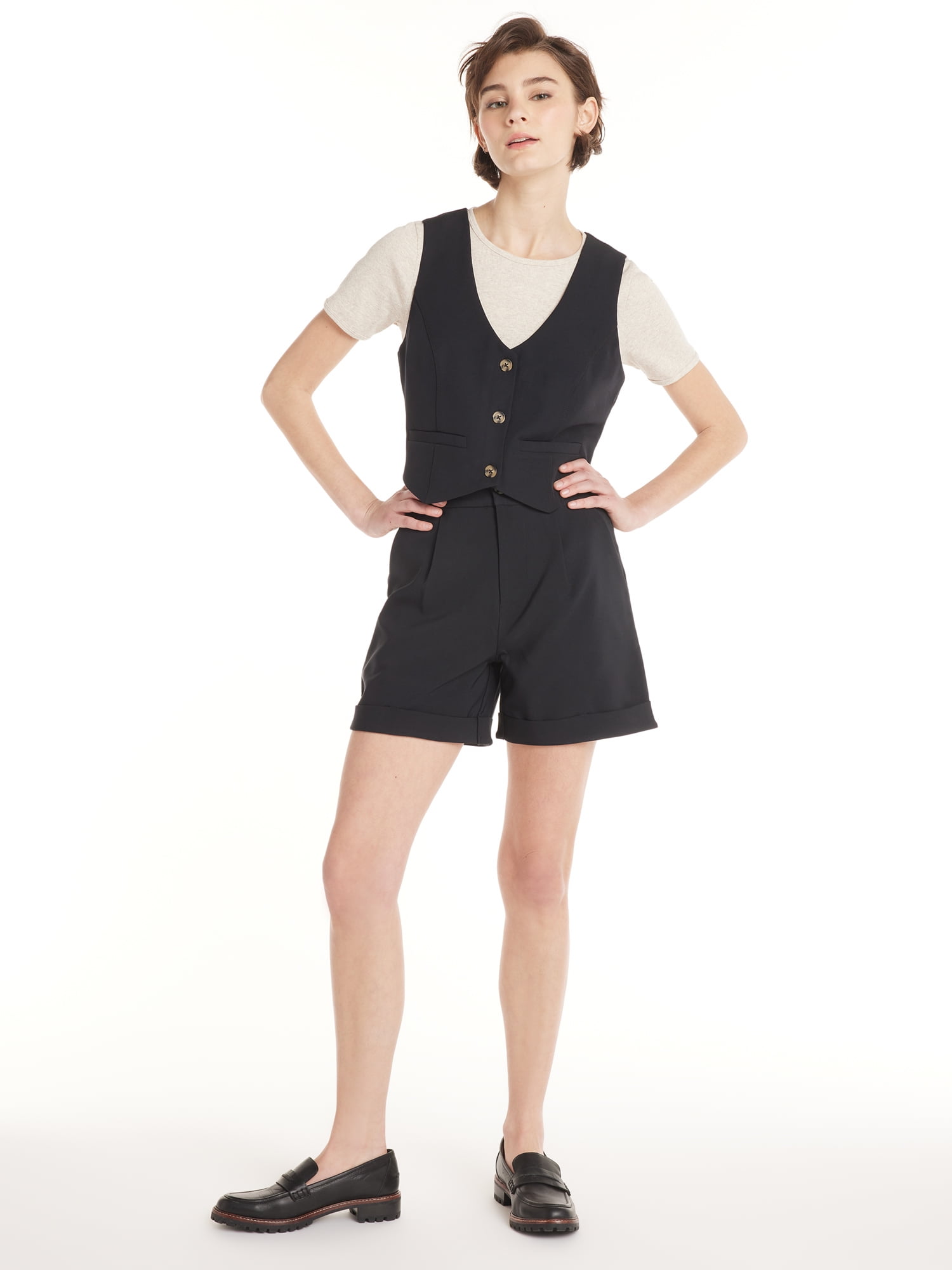 Madden NYC Women's Suiting Short, 5.5” Inseam, Sizes XS-3XL - Walmart.com