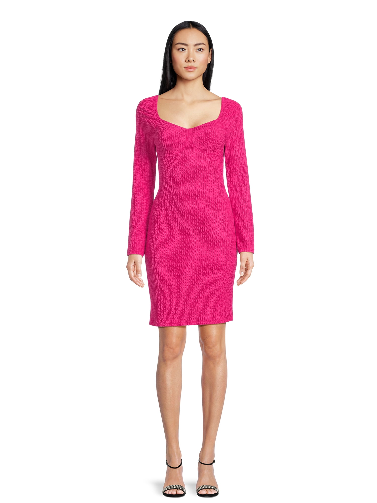 Madden NYC Women's Textured Mini Dress, XS-3XL, Comfy Elevated ...