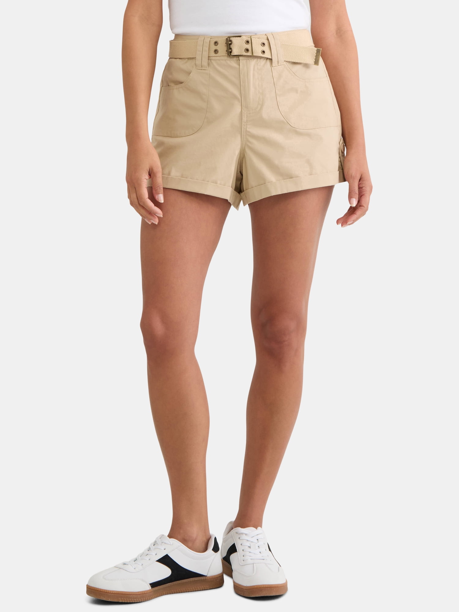 Madden NYC Women's Utility Shorts with Belt, Sizes XXS-XXL - Walmart.com