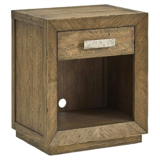Maddie Home 1-Drawer Solid Wood Telephone Table in Brown / Textured ...