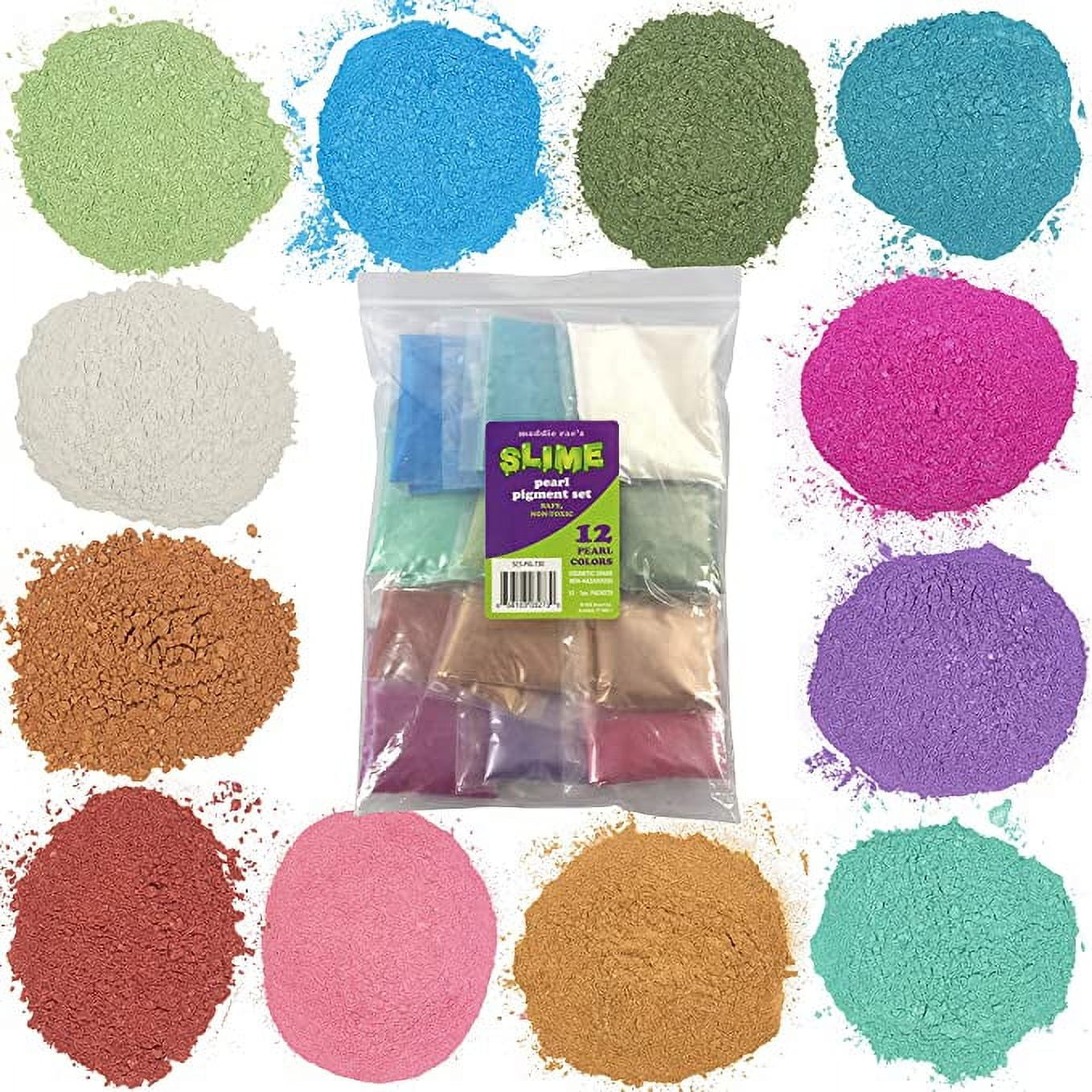 Maddie Rae's Slime Pearl Pigment Powder Extra Large 28g (1oz) Packs- 12 ...