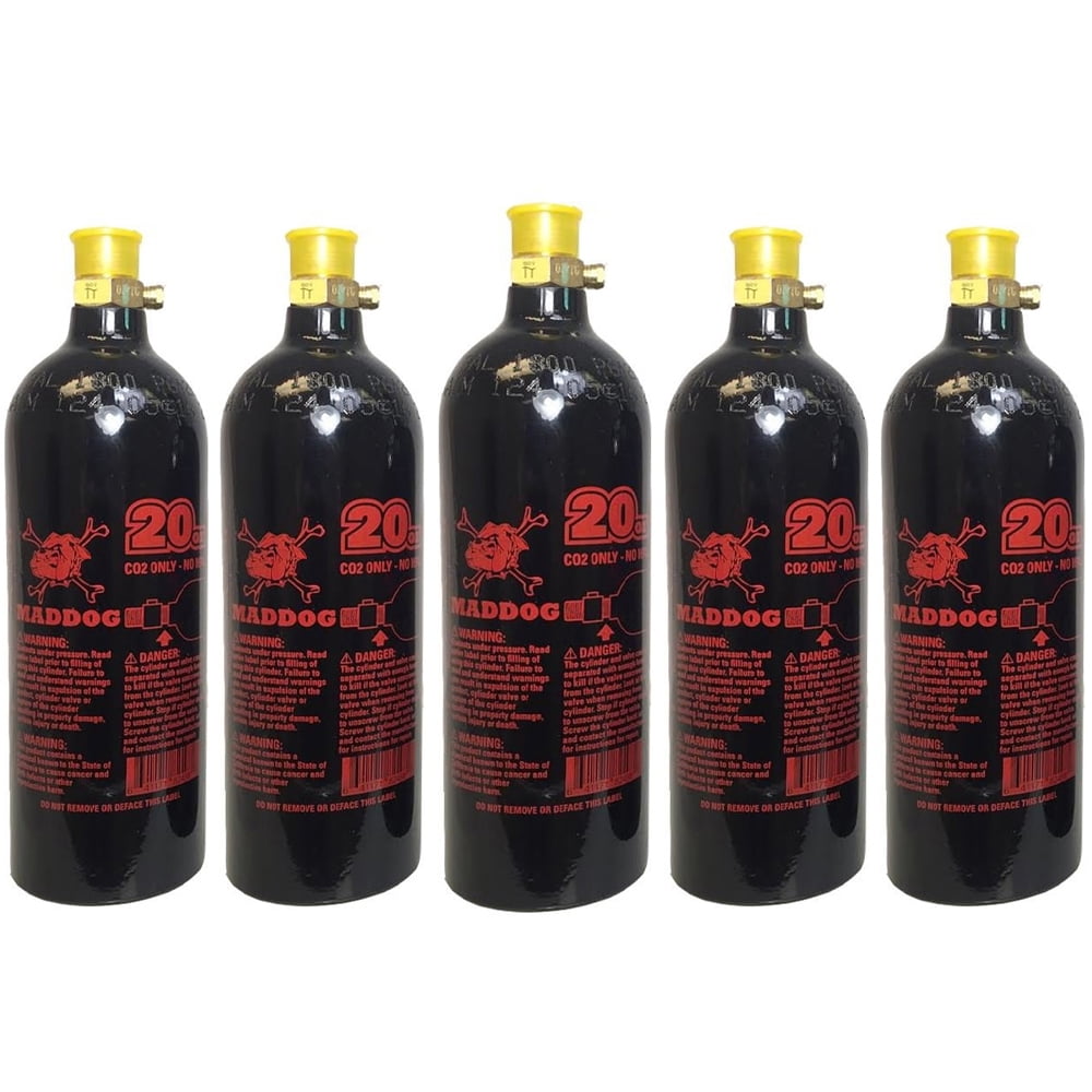 Maddog 20Oz. Refillable CO2 Aluminum Paintball Tank for Air Gun - Black ...