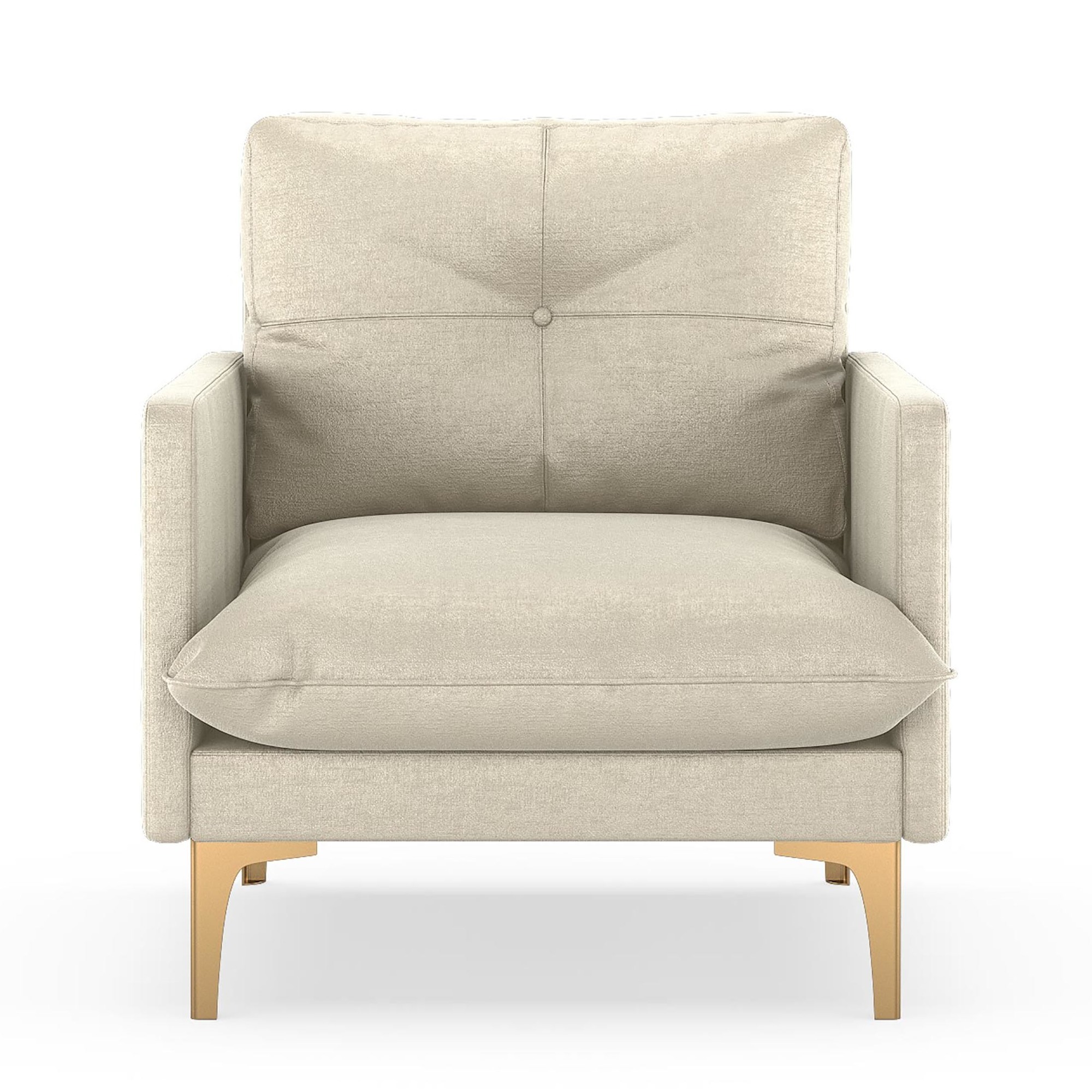 Maddox Armchair Mod Velvet - Vanilla - Walmart.com