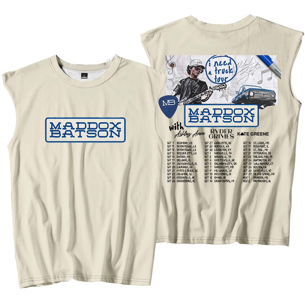 Maddox Batson I Need A Truck Tour Merch Tank Tops Sleeveless Sport Vest ...