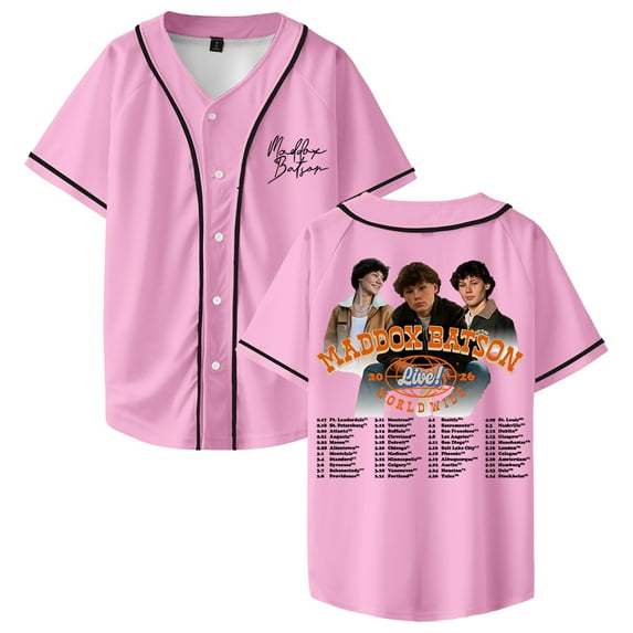 Maddox Batson Live Worldwide Tour 2026 Baseball Jersey Short Sleeve ...