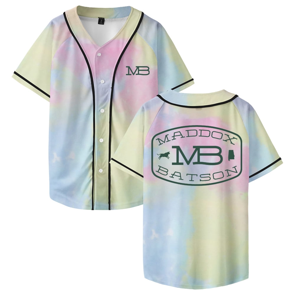 Maddox Batson MB Logo Baseball Jersey Short Sleeve Button-up Shirts ...