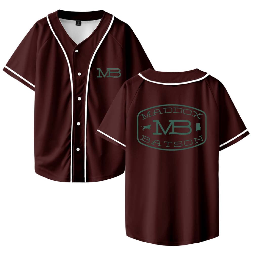 Maddox Batson MB Logo Merch Baseball Jersey Shirt V-Neck Women Men ...