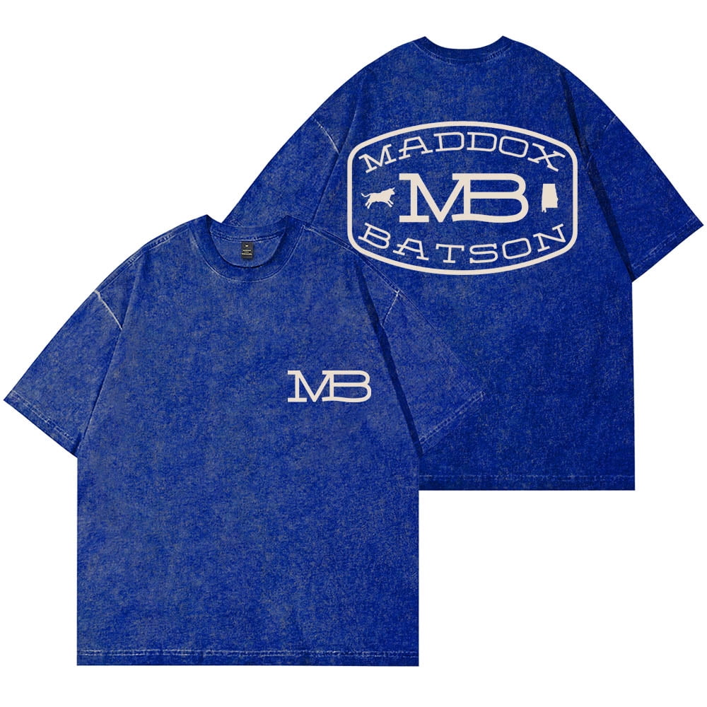 Maddox Batson MB Logo Vintage Wash T-Shirts Cosplay Women Men Cotton ...