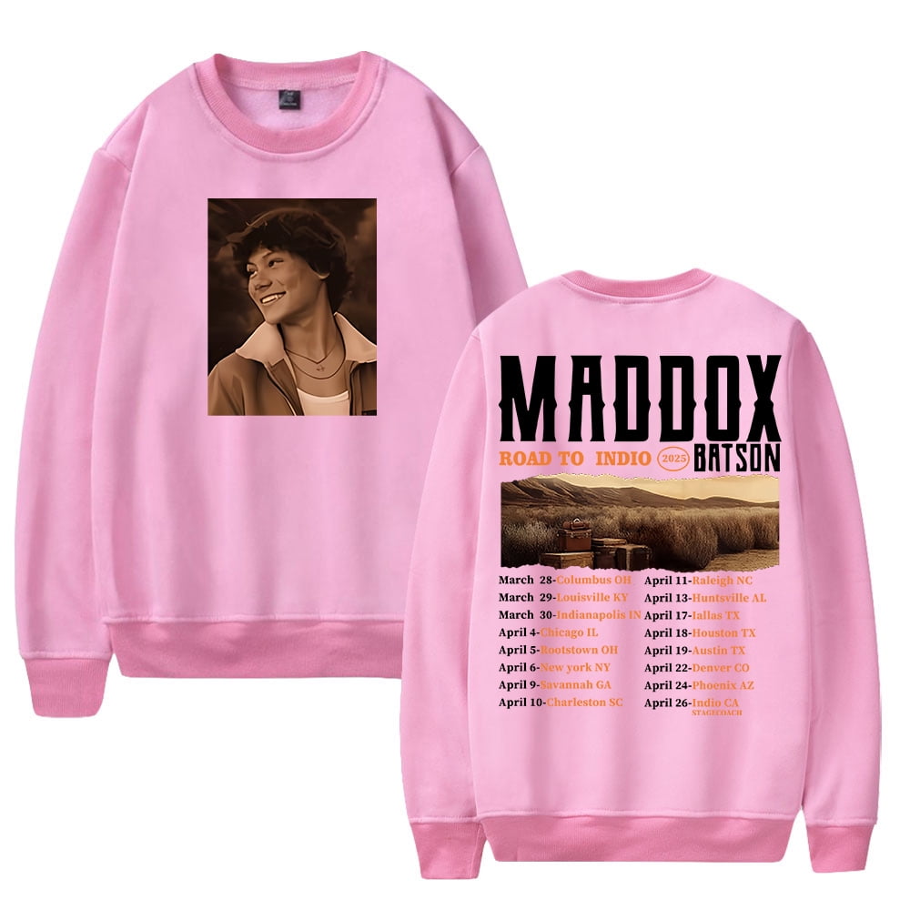 Maddox Batson Merch Road To Indio Tour 2025 Crewneck Long Sleeve ...