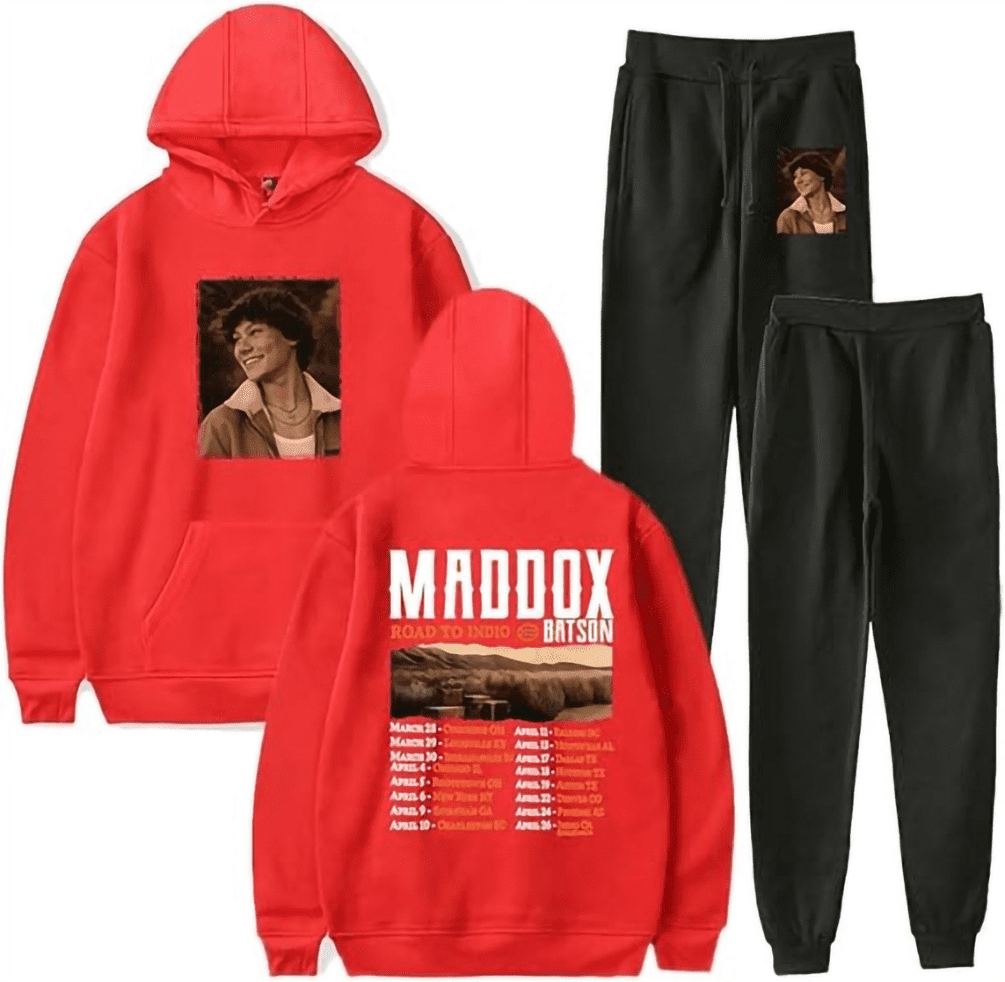 Maddox Batson Merch Road To Indio Tour hoodies suits pocket drawstring ...