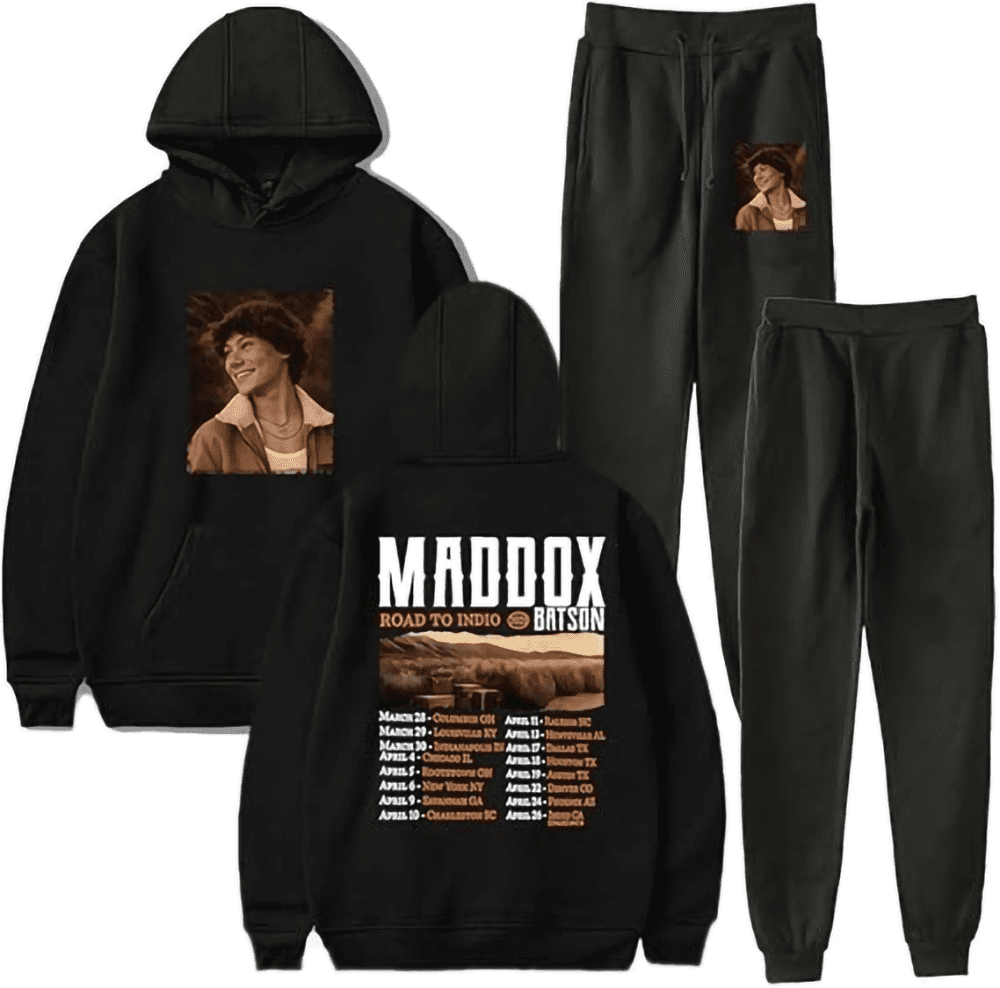Maddox Batson Merch Road To Indio Tour hoodies suits pocket drawstring ...